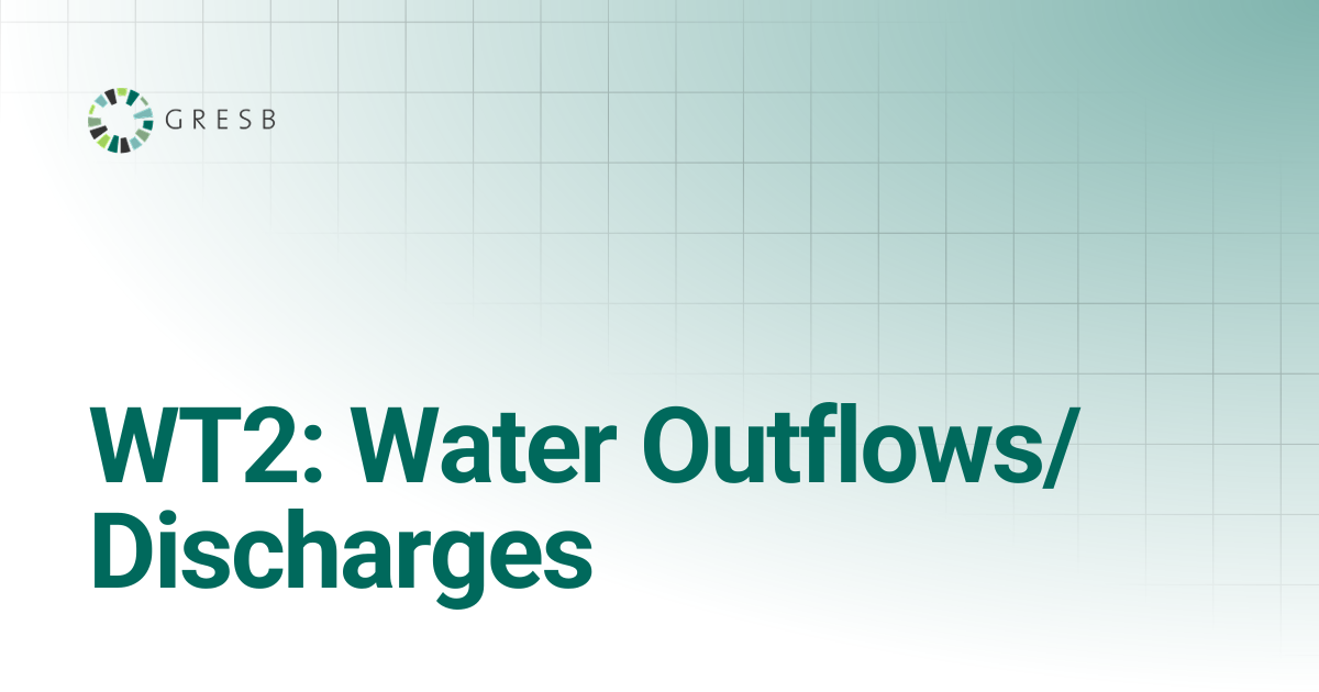 WT2: Water Outflows/Discharges | GRESB