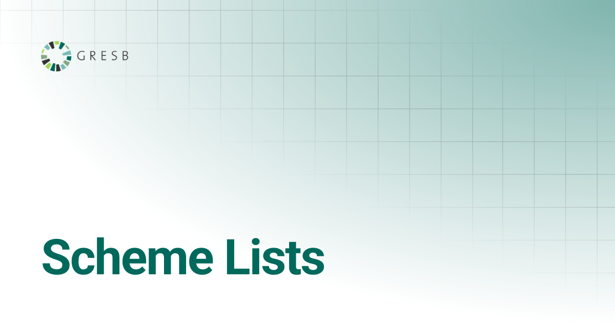 Scheme Lists | GRESB